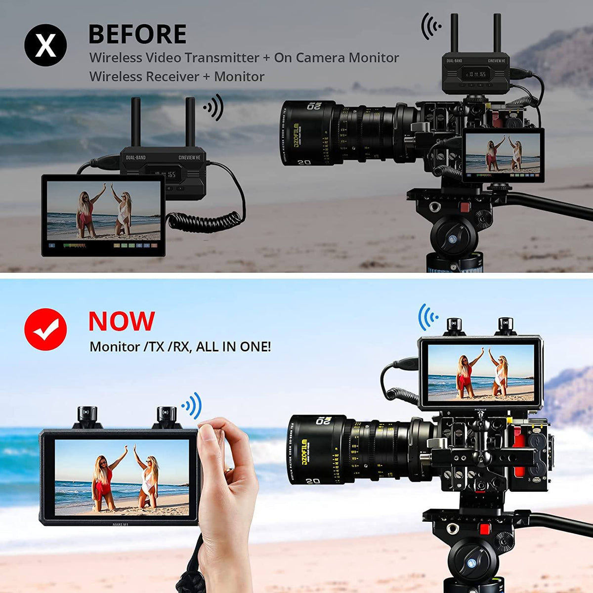 Hollyland Mars M1 Wireless 4K Monitor Video Transmitter Receiver