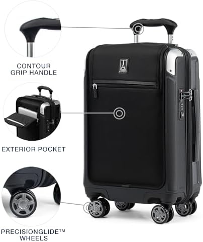 Travelpro Platinum Elite Expandable Hard Case, Black (Shadow Black ...