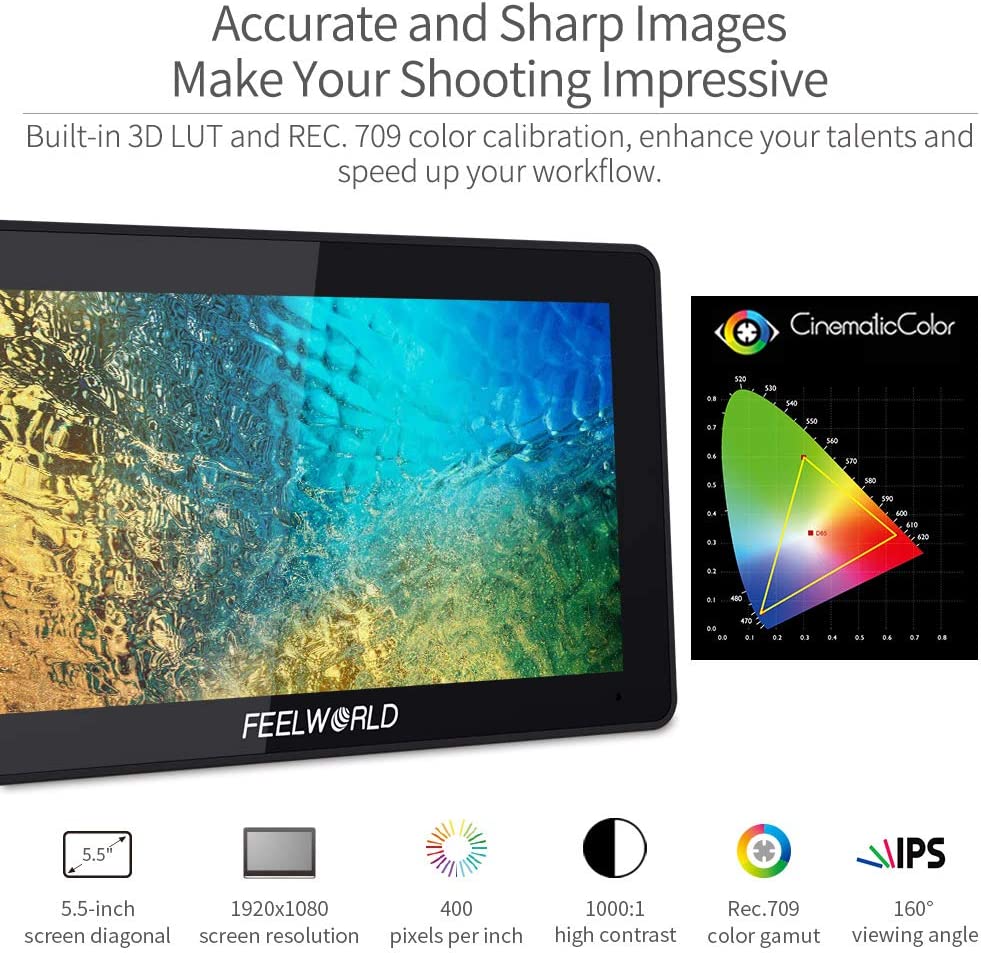 FEELWORLD F6 Plus 5.5 Inch DSLR On Camera Field Monitor Touch Screen & More - Newtech Store ...