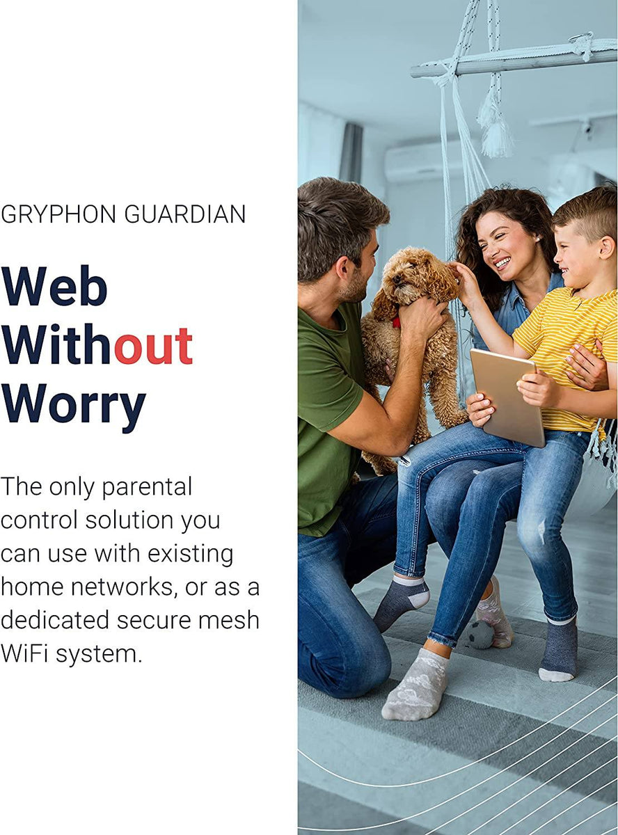 GRYPHON GUARDIAN Mesh WiFi Router, upto 5000sqft, Advance Security & P