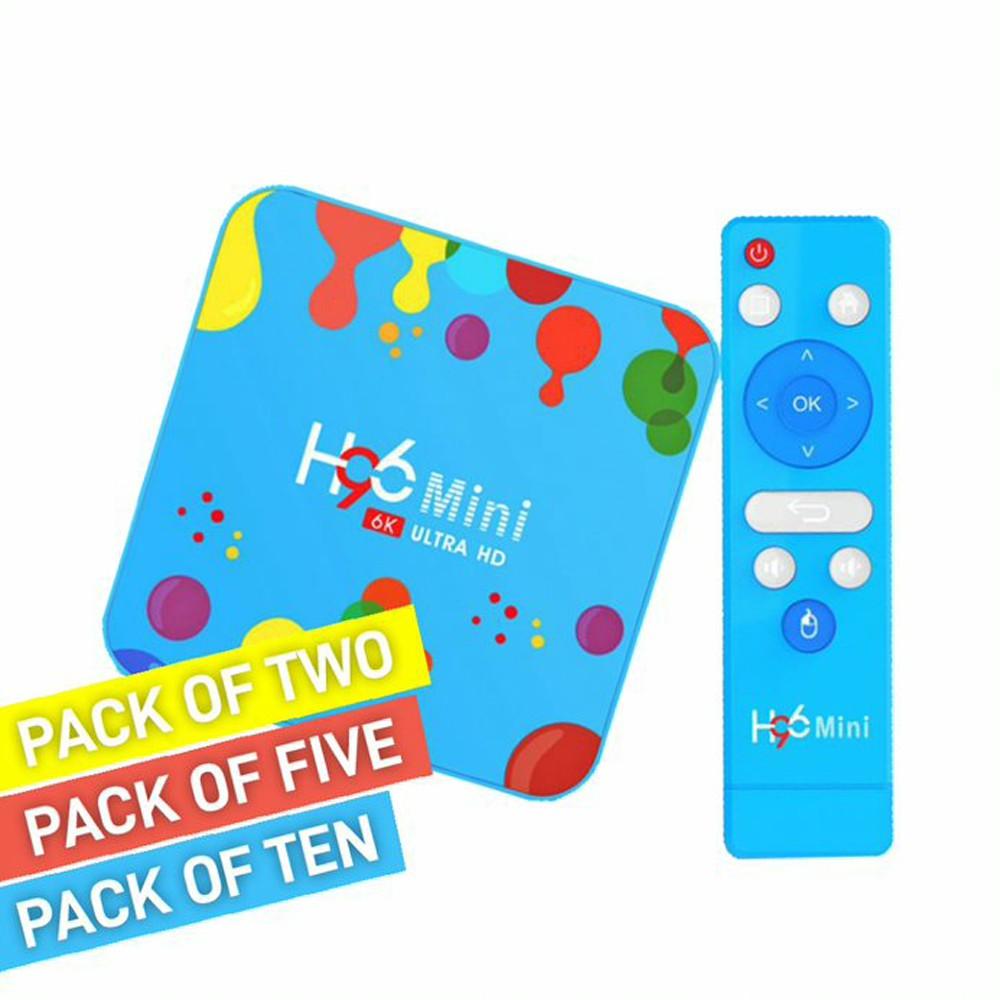H96 Mini H6 HEVC IPTV Set Top Box 4GB RAM + 32GB ROM Bundle Packs