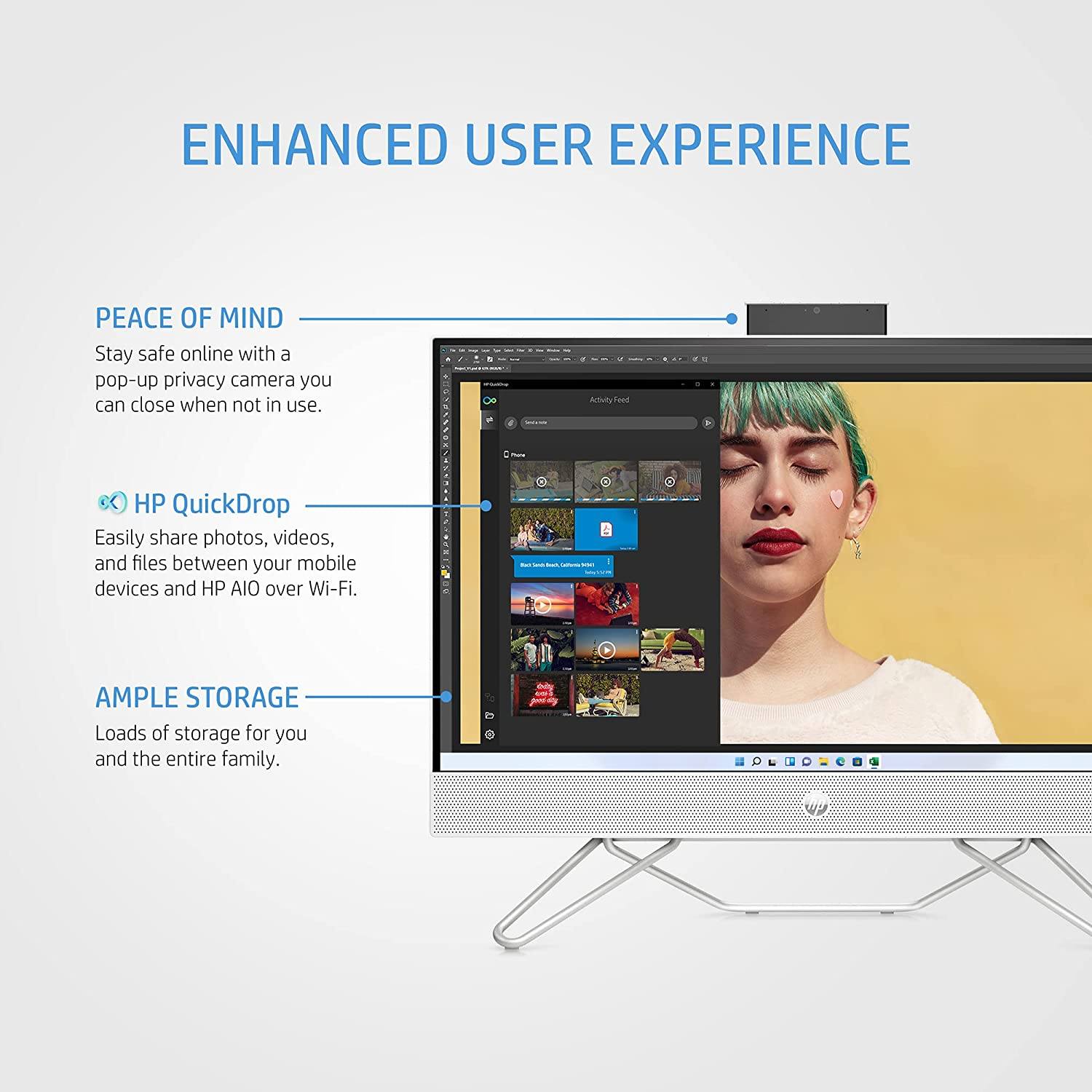 HP 24 Inch All-In-One Desktop PC 24-Cb0027na, Windows 10 & More ...