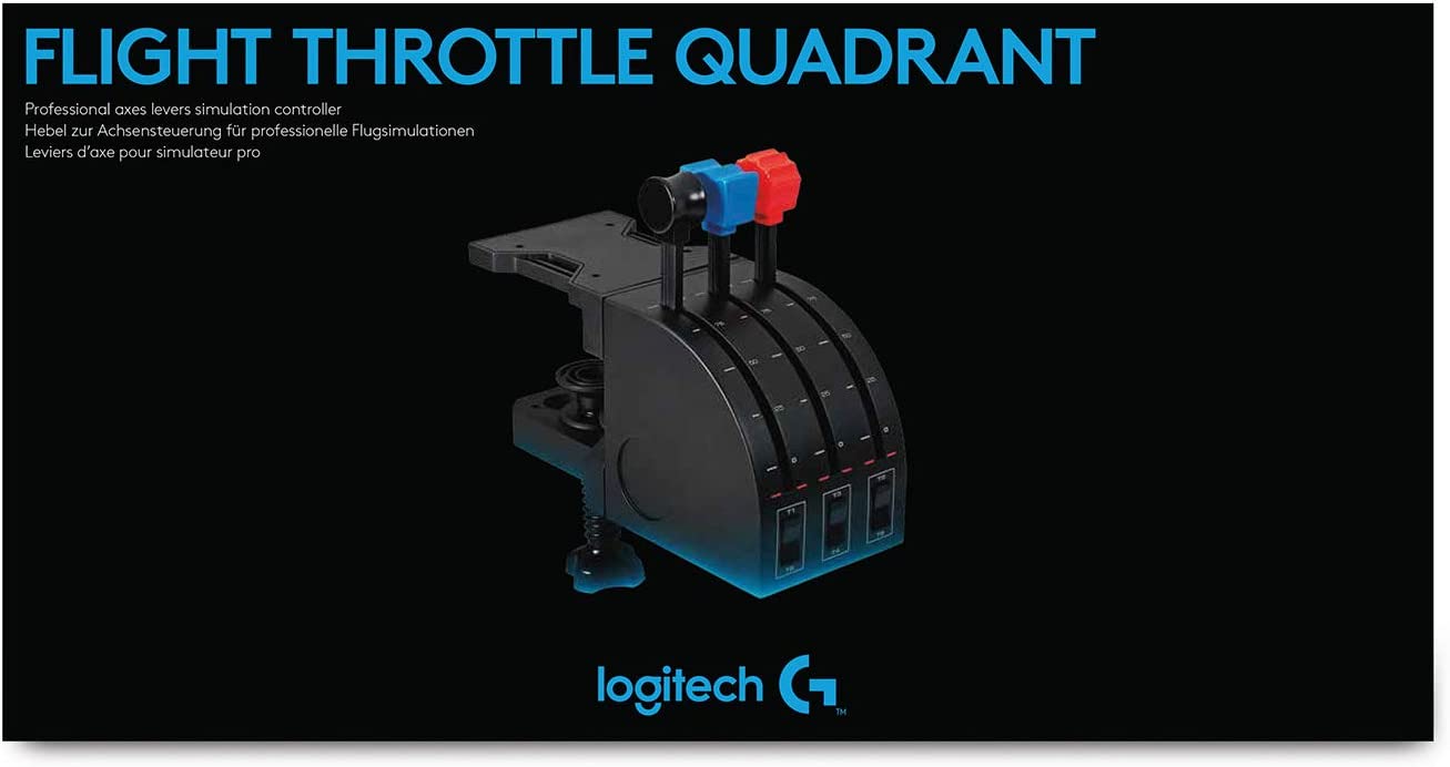 Logitech G Saitek PRO Flight Throttle Quadrant, Professional Simulation ...