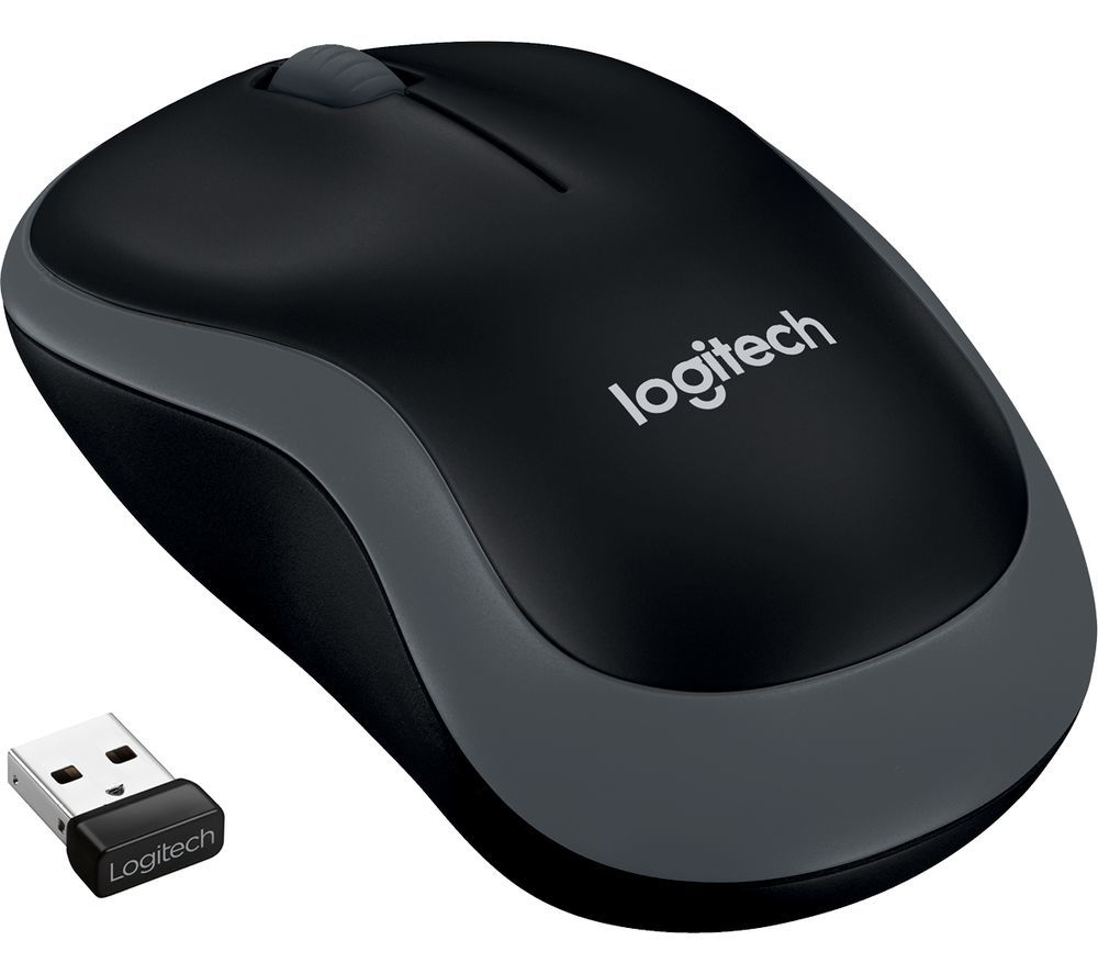 Logitech M185 Wireless Optical Mouse 2.4 GHz Scroll wheel- Grey