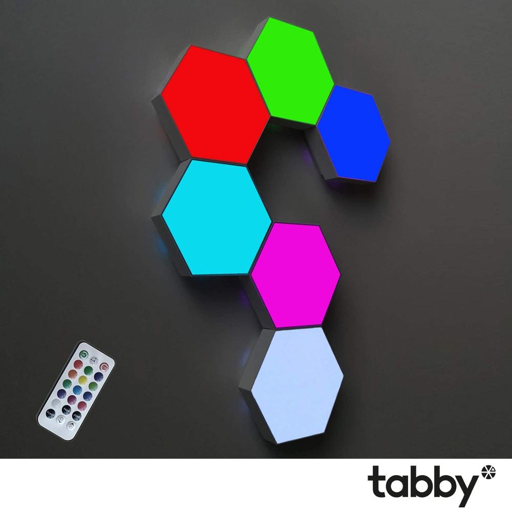 Remote Control Hexagon Wall Light, Smart Wall-Mounted Touch-Sensitive ...