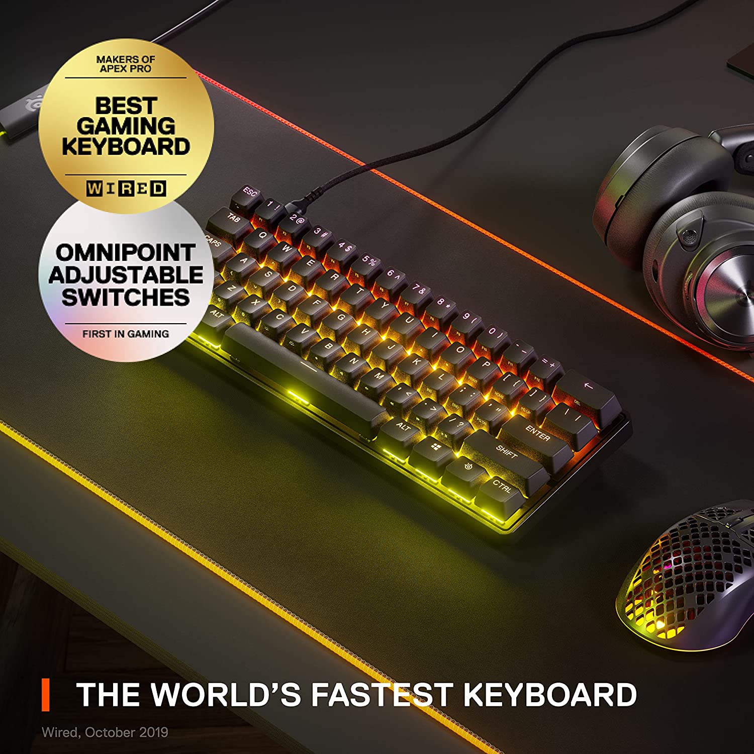 SteelSeries Apex Pro Mini - Mechanical Gaming Keyboard – English ...